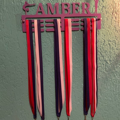 Custom Horse Ribbon Holder Medal Hanger Medal Holder With Name Display ...