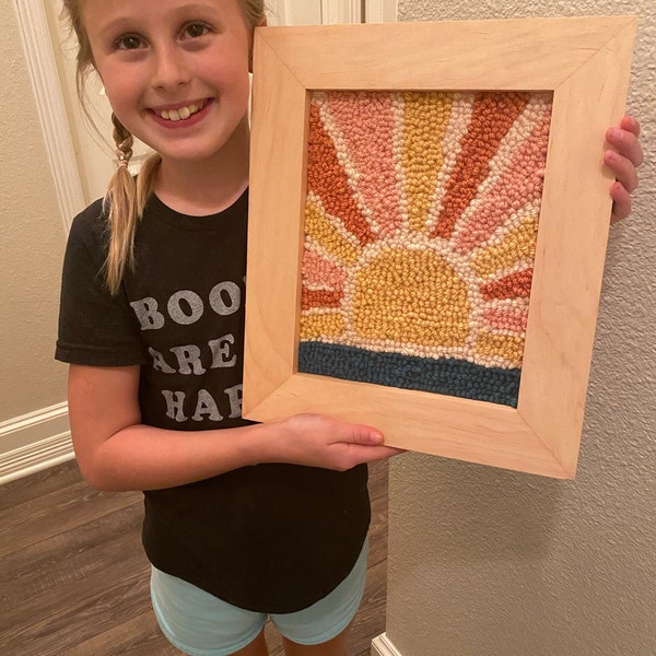 Sunrise Punch Needle Craft Kit: Create Your Own Sunset Wall Art - Ideal ...