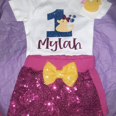 Personalized Rubber Ducky Birthday Shorts Outfit, Duck Birthday, Rubber ...