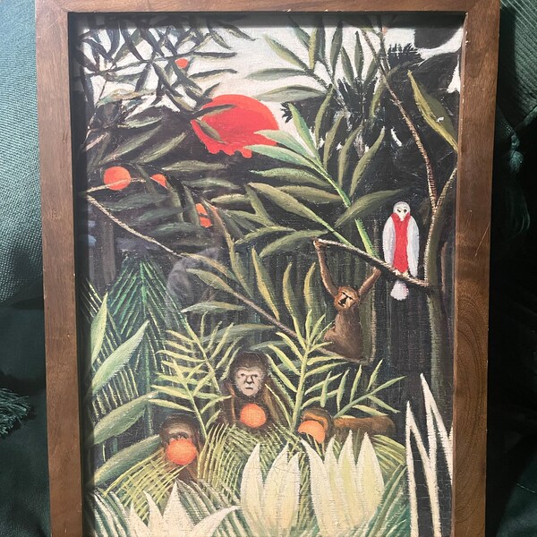 Henri Rousseau Monkeys and Parrot, Henri Rousseau Print, Henri Rousseau ...