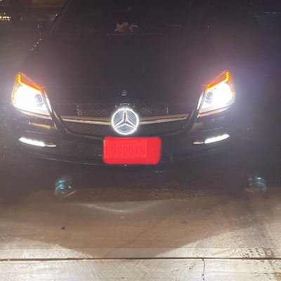 Illuminated LED Light Front Grille Star Emblems Badge Mercedes Benz ...