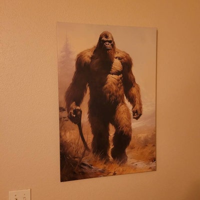 Bigfoot Art Print Museum-quality Matte Paper Metal Framed Poster - Etsy