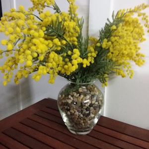 Wattle Spray, Mimosa Spray 85cmh Australian Native Artificial Flowers ...