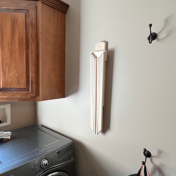 Folding Spiral Clothes Drying Rack Wooden - Amish Handmade - Etsy