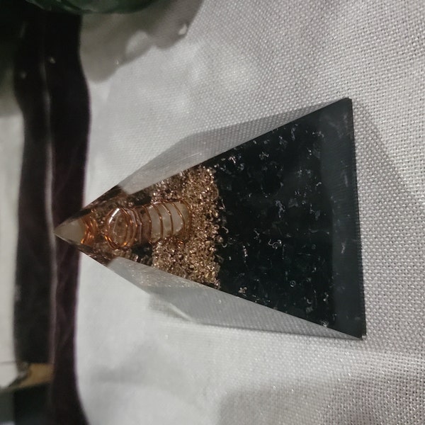 Black Tourmaline Orgone Pyramid for Protection & Security | Orgonite ...