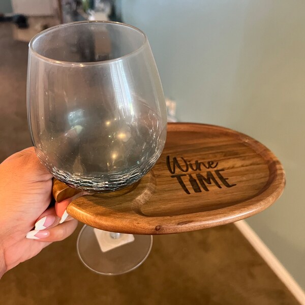 Wine Appetizer Plates, Cocktail Plate With Glass Holder, Cheese Board ...