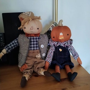Primitive Pumpkin Doll Pattern PDF - Instant Download 'TERENCE in a Tin ...