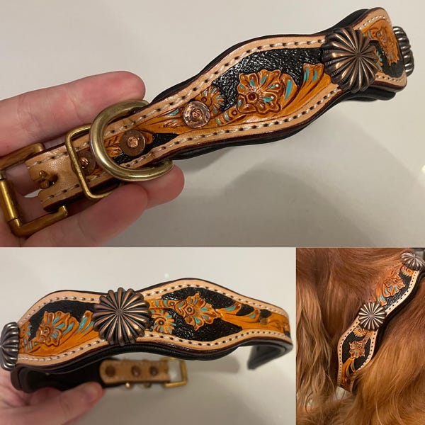 Personalized Hand Tooled Tan Leather Phone Case for iPhone or Samsung ...