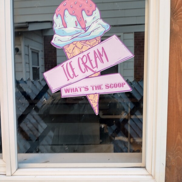 Ice Cream Truck Sticker, Ice Cream Logo Decal, Car Decals, Custom ...
