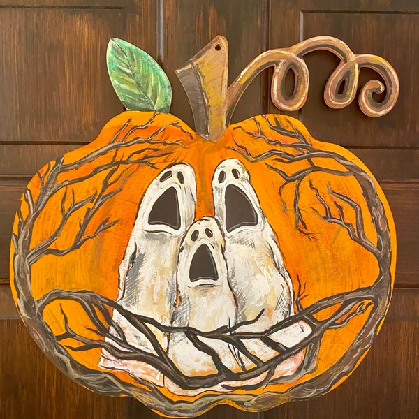 Pumpkin - 010102- Unfinished Wood Laser Cutout, Wreath Accent, Door ...