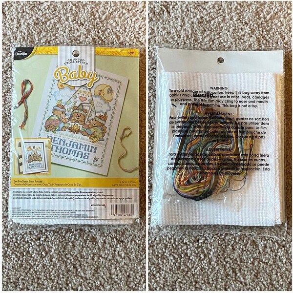 Cross Stitch Kit Bucilla Choo Choo Train Birth Record - Etsy