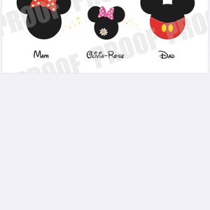 Disney Minnie Mickey Family Print - Etsy