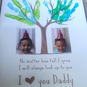 No Matter How Tall I Grow / Tree Handprint Hands Art Craft / Fathers ...