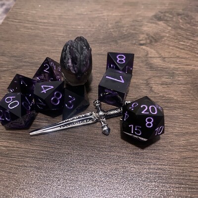 Red Cosmos, Galaxy Dice, 9 Piece Resin Round Edge Dice for DND - Etsy