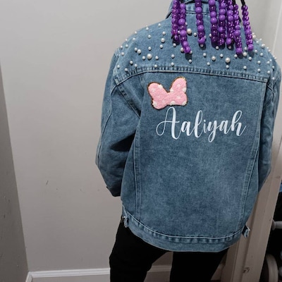 Personalized Kid's Denim Jacket, Mama and Mini Jean Jacket, Custom ...