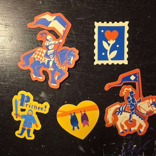 Medieval Knight Middle Ages Jousting Waterproof Vinyl Stickers | Castle ...