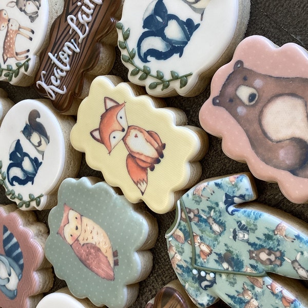 Woodland Animals Digital Paper Set - Seamless Scrapbook Paper Pack ...