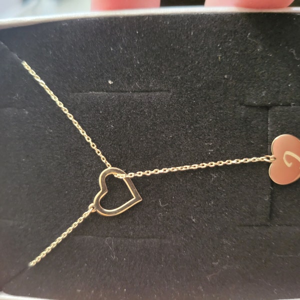 Gold Initial Heart Necklace, Personalized Jewelry Gifts for Her, 16th ...