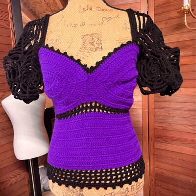 CROCHET PATTERN Gothic Princess Crochet Top / Spiderweb Gothic Top ...