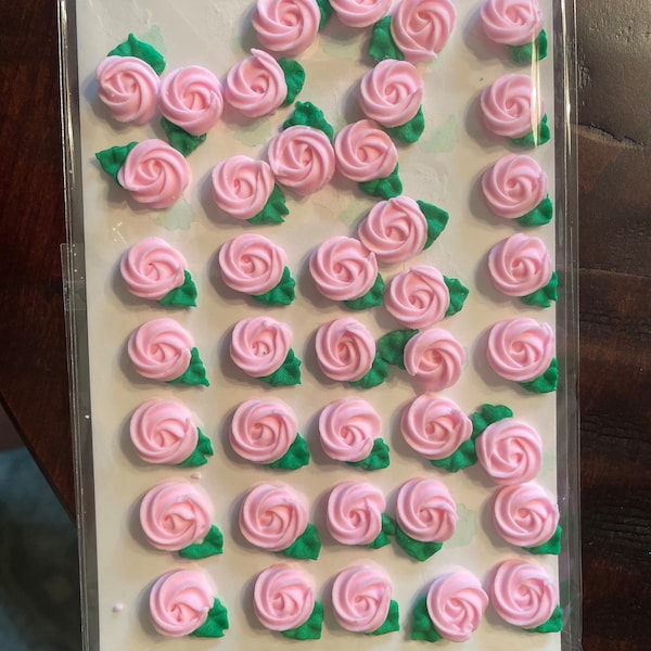 40 Mini Royal Icing Rosettes - Etsy