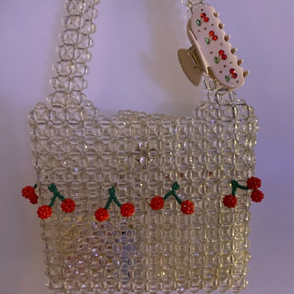 Crystal Green Beaded Handbag , Handmade Bead Bag , Custom Design ...