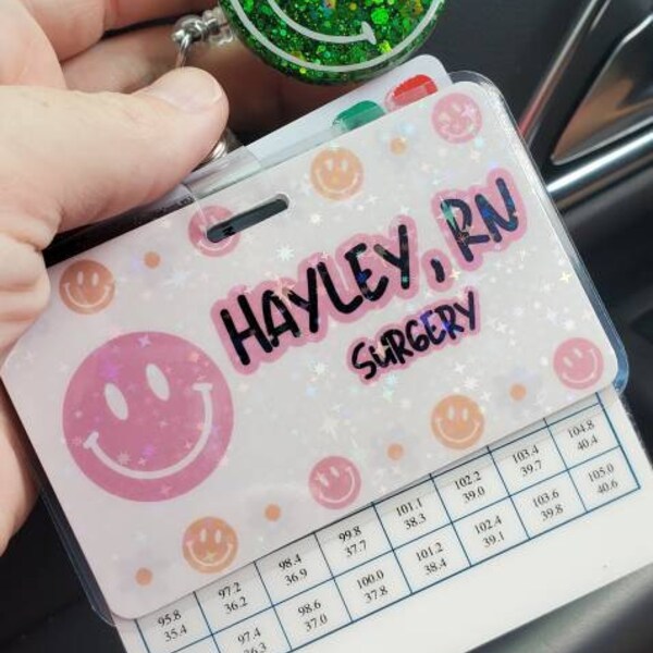 Custom Nurse Badge Name Tag/ Badge Buddy/ Badge Reel Name Card/ Badge ...