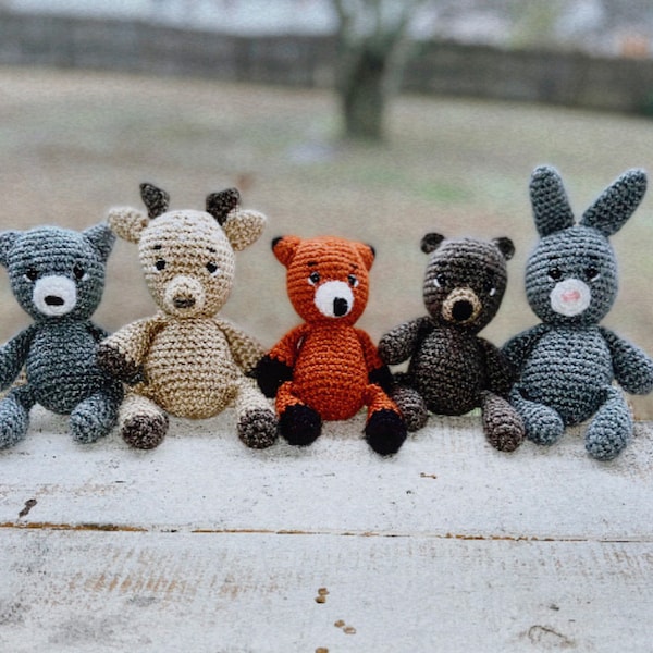 Forest Animals Crochet Pattern: Amigurumi Bundle 5-in-1 (PDF in ENG) - Etsy