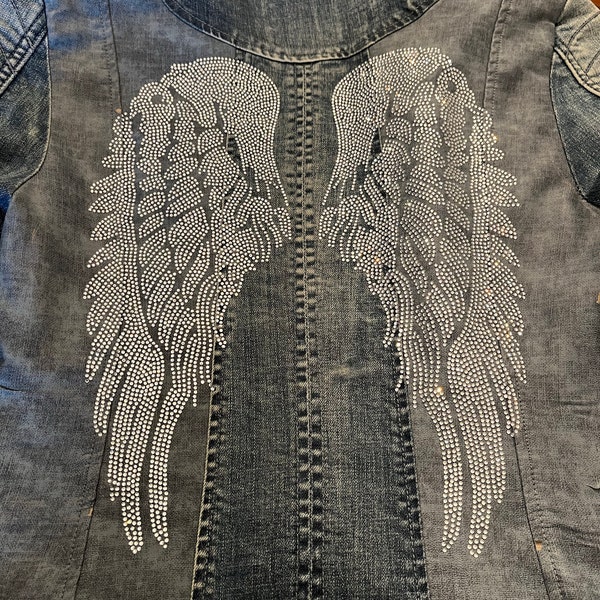 Crystal Angel Wing Iron on Transfer ,rhinestone Angel Wings ,angel ...