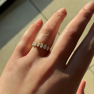 9.5x7.5 MM Modern Iced Out Radiant Cut Solitaire,engagement Ring,14k ...