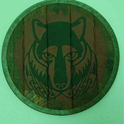 Steel, Wood and Leather Skyrim Solitude Hold Shield Replica Norse ...