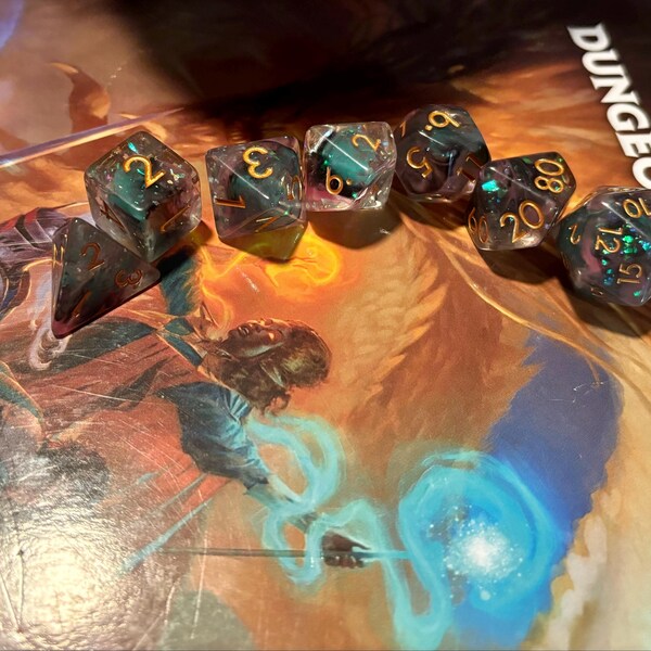 Space Dice / Cosmic Burst - Sharp Edge Dice for Dnd / Dnd Resin Dice ...