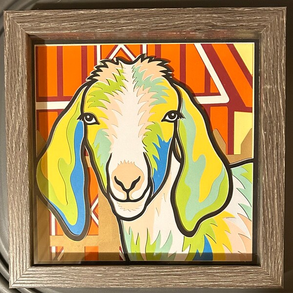 3D Goat Layered SVG for Cardstock/ Farmhouse Decoration/ Farm Animal ...