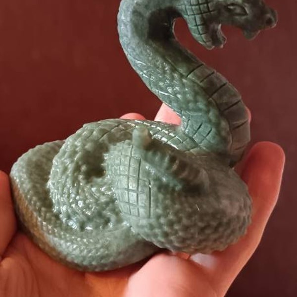 4.6 Natural Dushan Jade Carved Snake, Quartz Crystal Skull,crystal ...