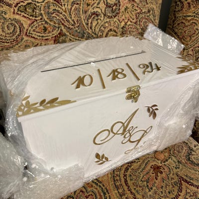 Personalised Quinceañera Sage Green Card Box, Boho Post Box, Money Box ...