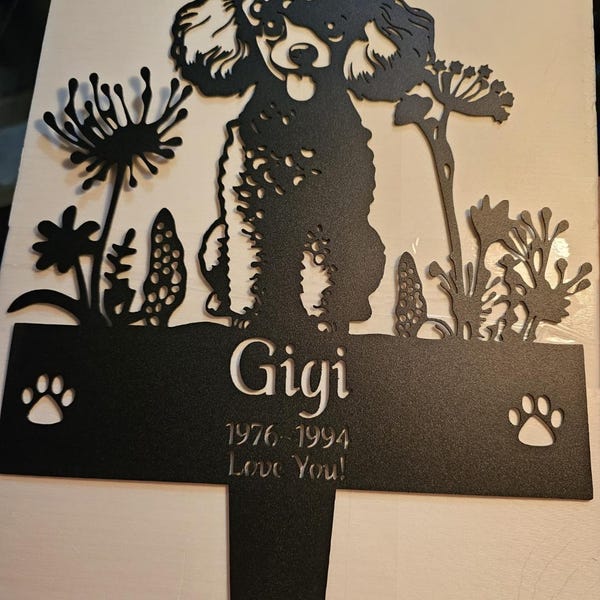 Dog Grave Marker Cross Memorial Gift Pet Loss Stake Memorial Plaques ...