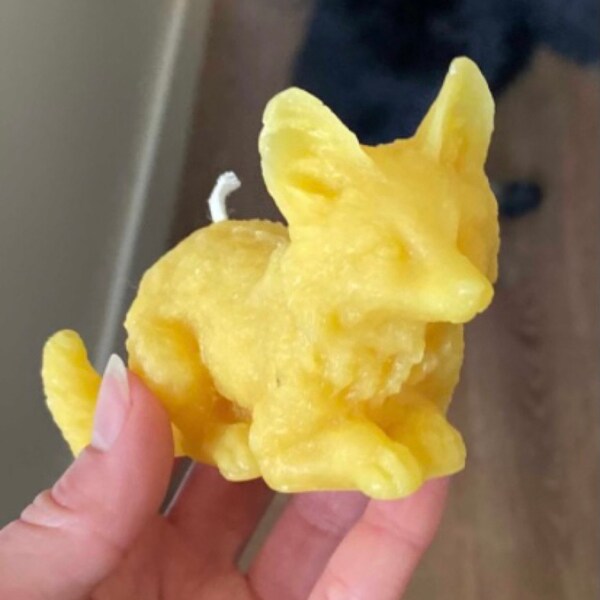 Fox Shaped Beeswax Candle - Etsy