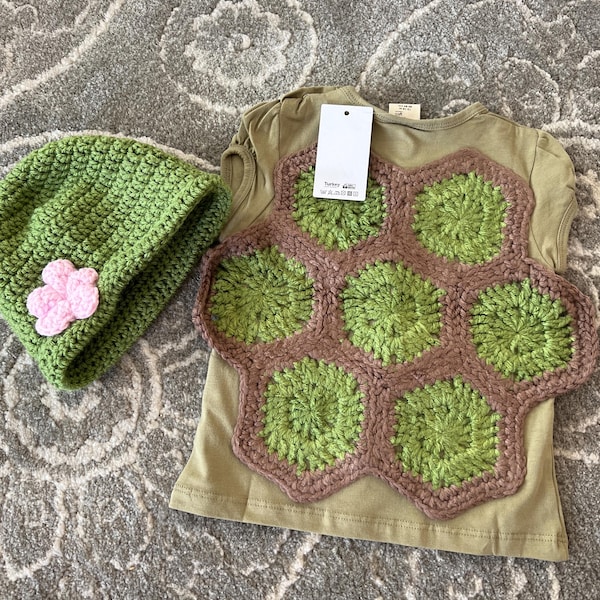 Turtle Baby Outfit, Crochet Turtle Shell Outfit, Baby Photo Outfit ...