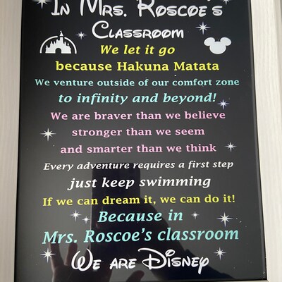 Teacher Gift, Disney Classroom Poster, Teacher Gifts, Teacher Thank You ...