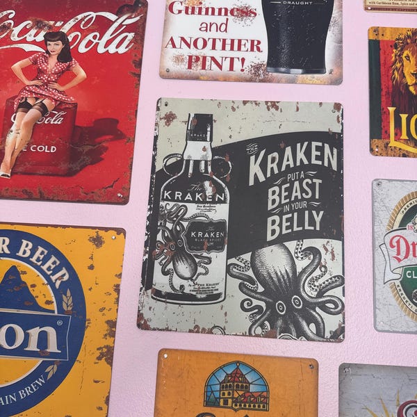 Hendricks Gin Pub Alcohol Bar - Metal Sign Metal Plaque Wall Art Decor ...