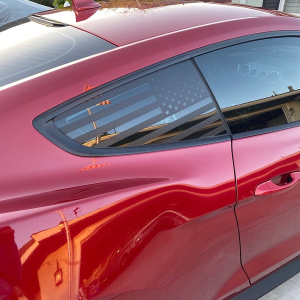 Mustang American Flag Rear Quarter Window Accent Decal (2015-2023)(both ...