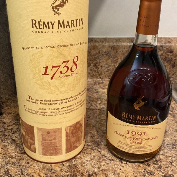 Birthday Custom Label, 1738 Cognac Custom Label, Personalized Cognac ...