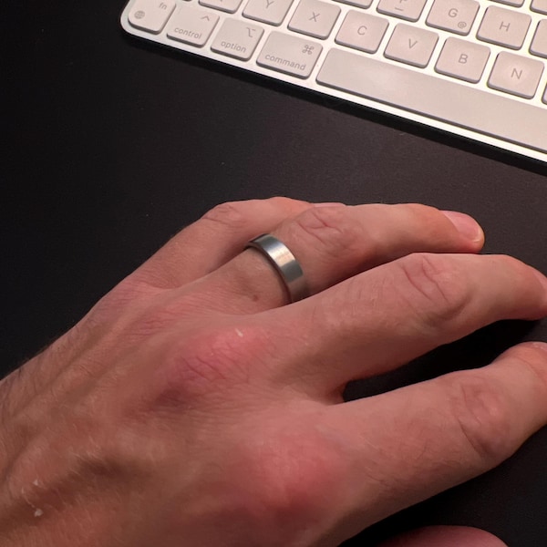 Simple Titanium Ring, Classic Wedding Band, Mens Modern Ring, Womens ...