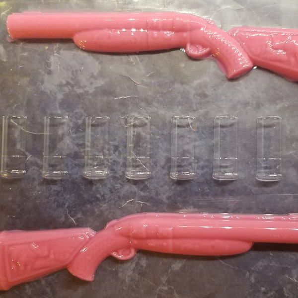 HUNTER THEME MOLD, Gun & Bullets Chocolate Mold, Soap Embeds Mold, Cake ...