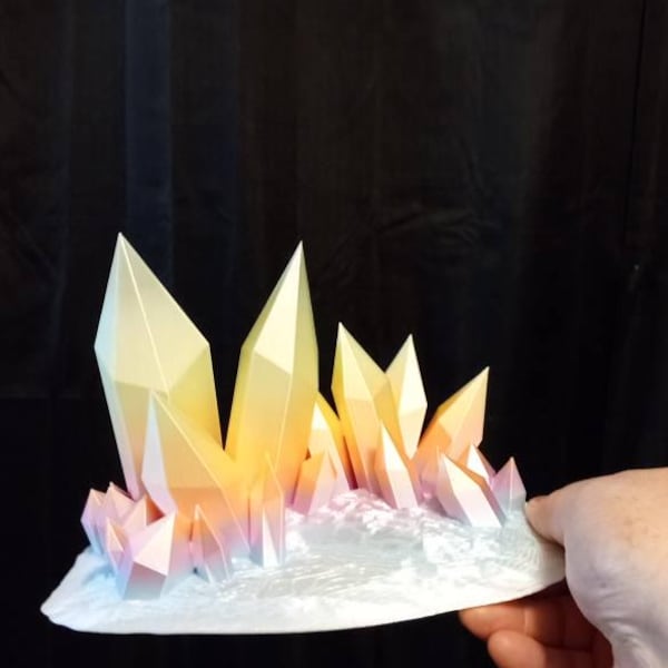 Rainbow Stand for 3D Printed Crystal Dragons - Articulated Desk Toy and ...