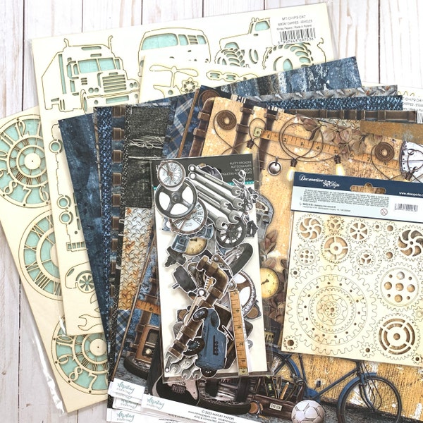 Mintay Steampunk Chipboard Set - Chipboard Sheet - Mintay Chippies - Mintay Papers - Chippies ...