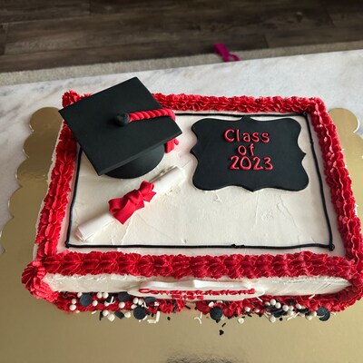 Graduation Fondant Cake Toppers, Graduation Cap, Congratulations Plaque ...