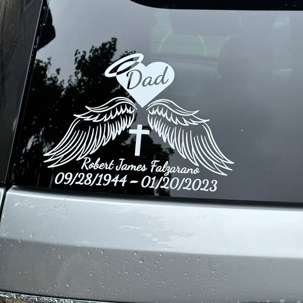 Personalized Dad in Loving Memory Decal - in Loving Memory Decal ...