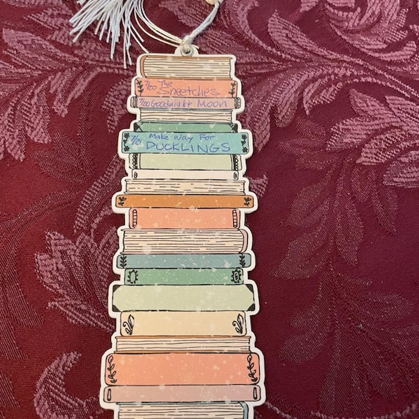 Bookmark Book Tracker, Book Stack, Double Sided, High Quality, Thick ...