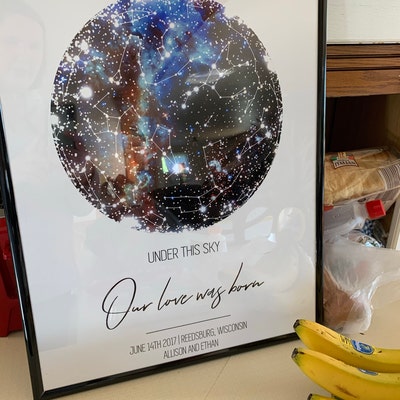 Personalized Gift for Teacher, Alignment of Stars Printable Map, Mentor ...