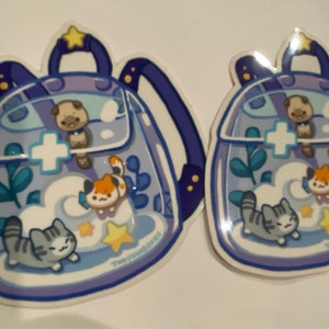 Vinyl Sticker transparent First Meow Kit Kittens Bag | Etsy